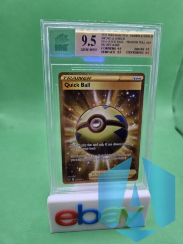 Pokemon Full Art Quick Ball Secret Rare #216 MNT 9.5 GEM (like PSA ...