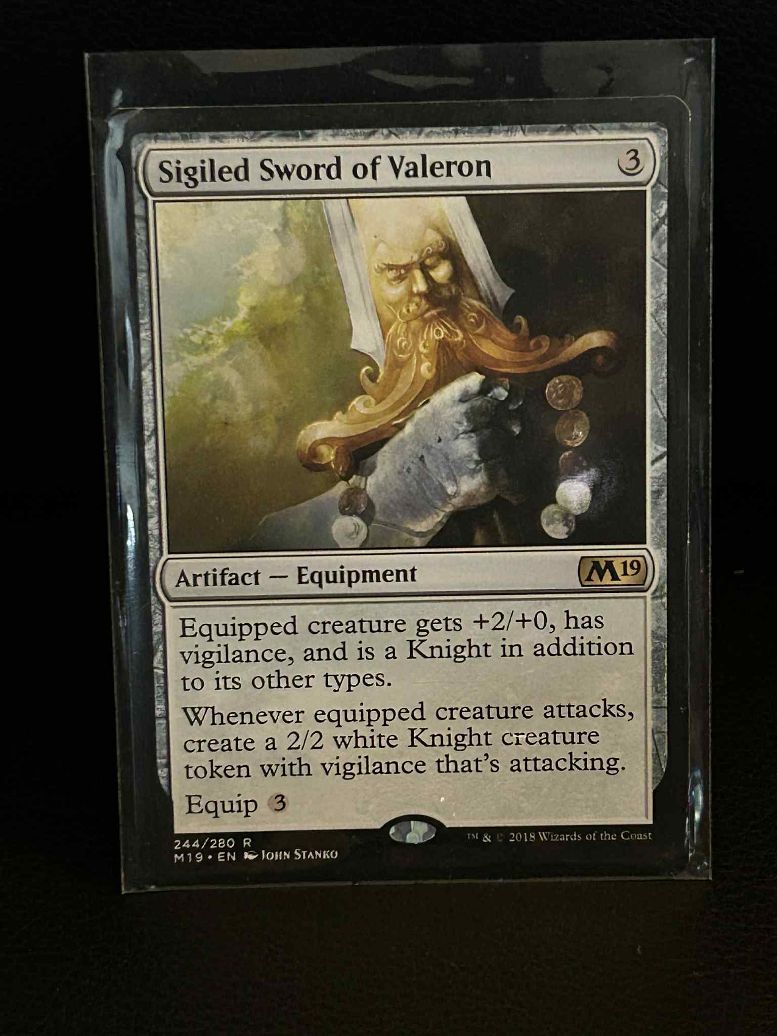 Sigiled Sword of Valeron Core Set 2019 Magic: the Gathering Lightly ...