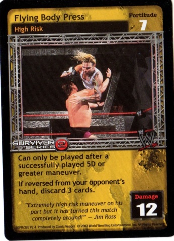 Flying Body Press - WWE Raw Deal » Maneuvers » High Risks - Carte ...