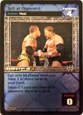 Spit At Opponent - WWE Raw Deal » Survivor Series 3 FOILS - Carte ...