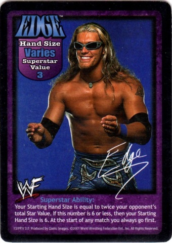 Edge face card PROMO - WWE Raw Deal » Promos - Carte Blanche Hobbies