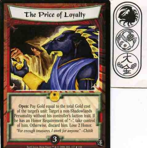 The Price of Loyalty - Legend of the Five Rings » Lotus Arc Singles ...