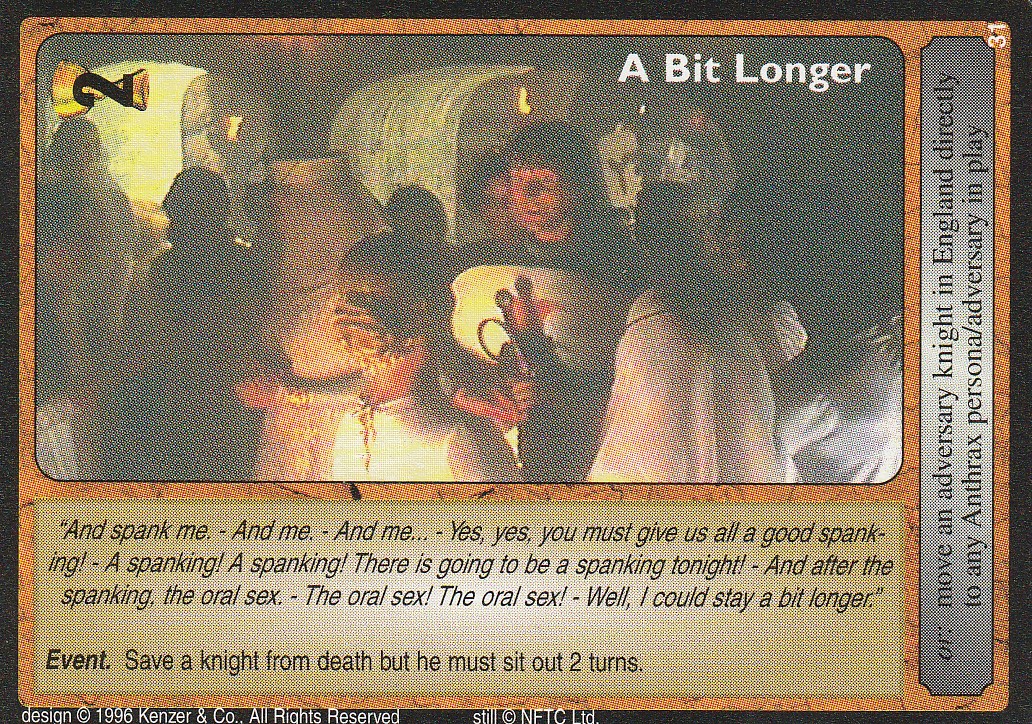 A Bit longer - Monty Python and the Holy Grail CCG » Monty Python and ...