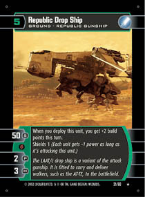Republic Drop Ship - Star Wars TCG » Sith Rising - CategoryOneGames
