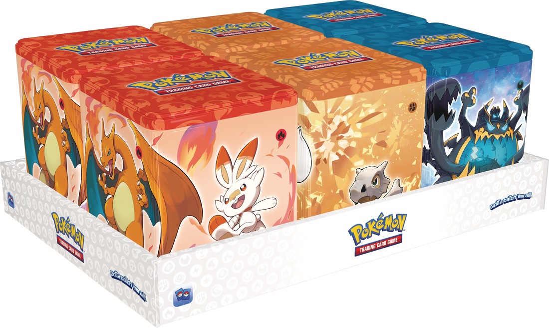 Pokemon 2022 FALL Stacking Tins DISPLAY Box (6 Dark/Fighting/Fire Tins ... Pokemon 2022 FALL Stacking Tins DISPLAY Box (6 Dark/Fighting/Fire Tins ...