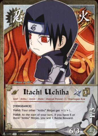 Itachi Uchiha - N-1177 - Uncommon - 1st Edition - Naruto CCG Singles ...