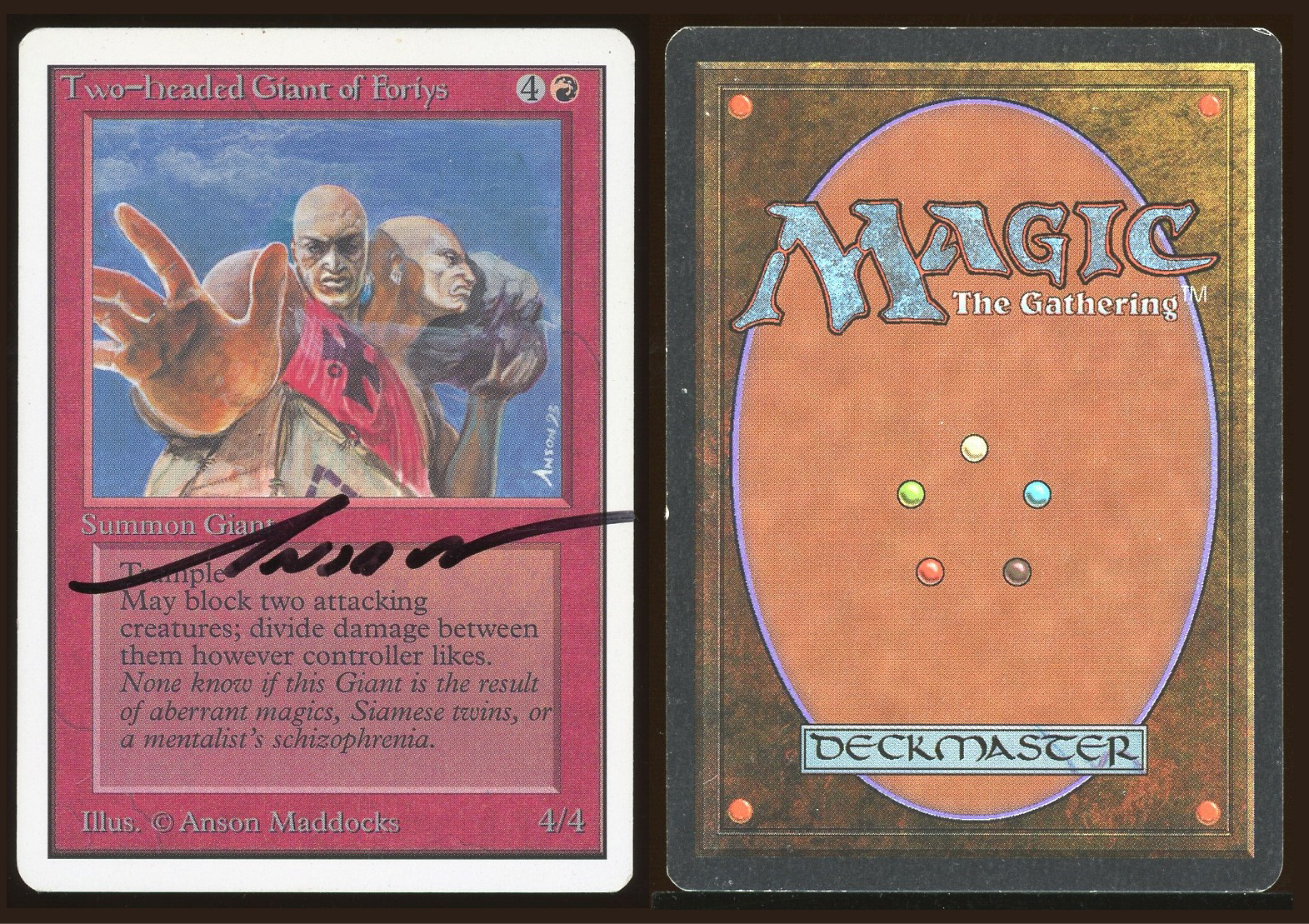 Two-Headed Giant of Foriys Signed _A2172 - Individually Scanned Cards ...